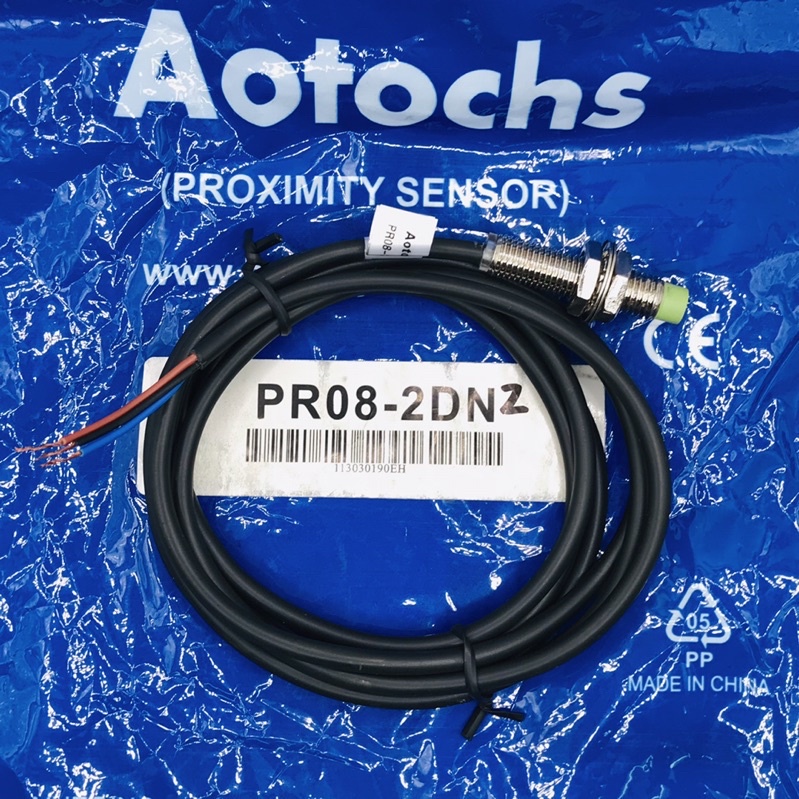 Sensor PR08-2DN2 Sensor PRoximity Sensor หัวนูน 3สาย NPN NC เกลียว 8mm ...