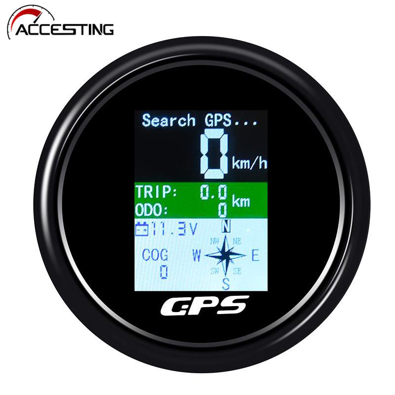 ⚠️85mm Digital GPS Speedometer Gauge MPH Knots Km/h Adjusted Speed ...