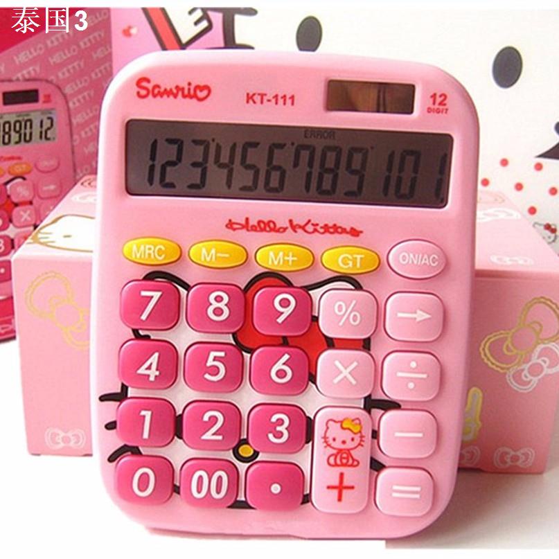 เครื่องคิดเลข 12 หลัก ลาย Hello Kitty แบบอิเล็กทรอนิกส์ | Shopee Thailand