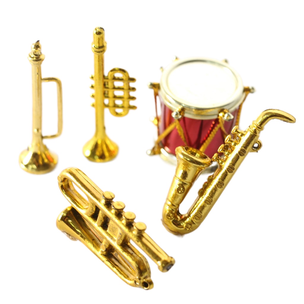 Mini Musical Instrument Simulation Scene Accessories Plastic Drum Music ...