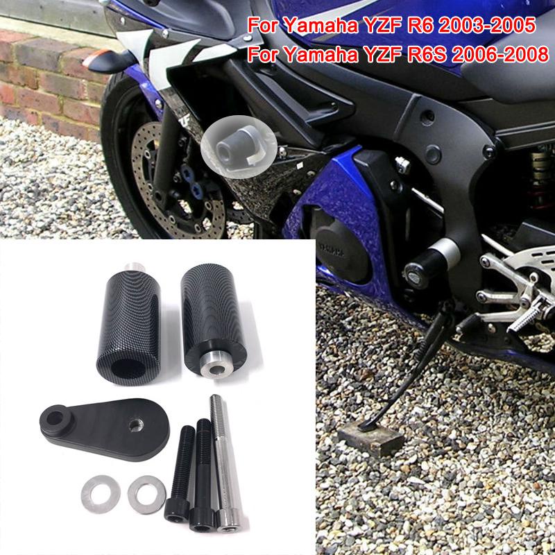รถจักรยานยนต์ No Cut กรอบ Sliders Crash Falling สำหรับ Yamaha YZFR6 YZF ...