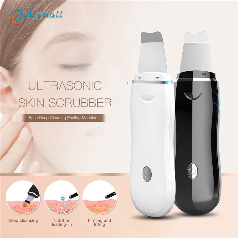 Deep Cleaning Skin Scrubber Peeling Shovel, Ultrasonic Ion Facial Pore ...