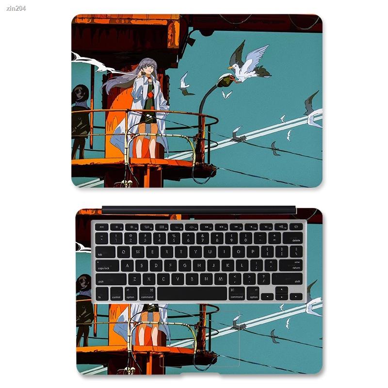 ☽♦Cartoon illustration hand-painted laptop skin stickers, computer ...