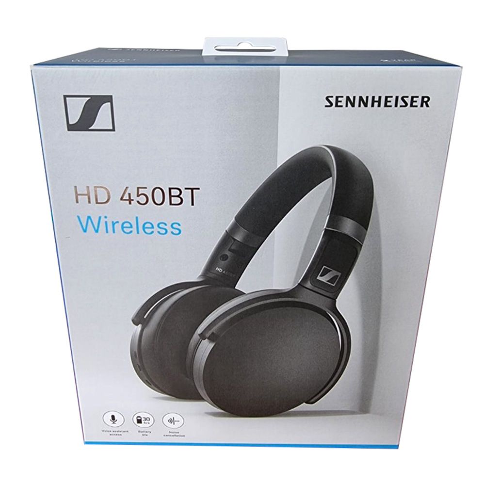Sennheiser HD 450BT Noise-Cancelling Wireless Bluetooth Headphones (Black), SEBT4 | Shopee Thailand