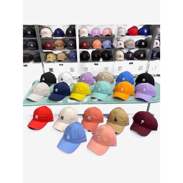 SHTORO เกาหลีแท้ MLB หมวกฤดูร้อนสีเขียวป้ายเล็กหมวกเบสบอลอ่อนด้านบนหญิง ny Yankees cp77 | Shopee ...