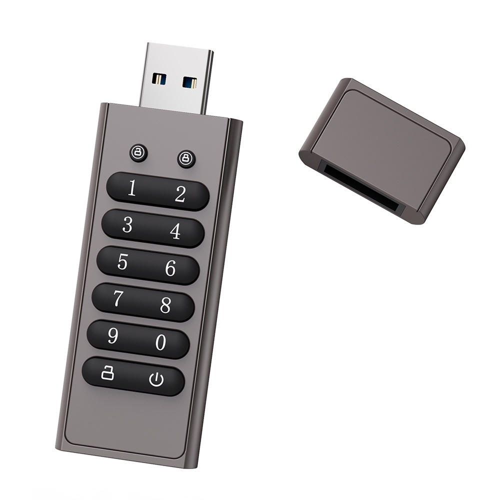 128GB 256-bit Encrypted USB Drive Password Secure Flash Drive USB3.0 U ...