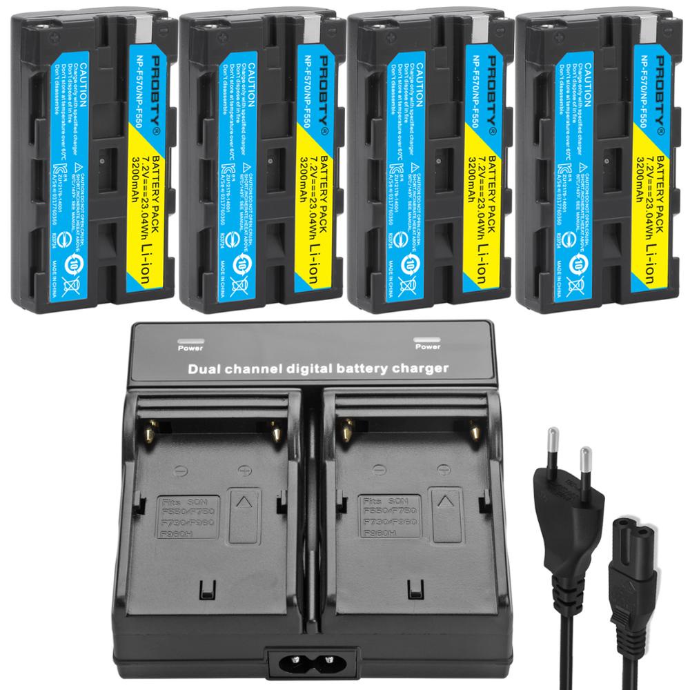 สำหรับ Sony NP-F550 NP F570 NP F550แบตเตอรี่สำหรับ Sony CCD-RV200 SC5 ...