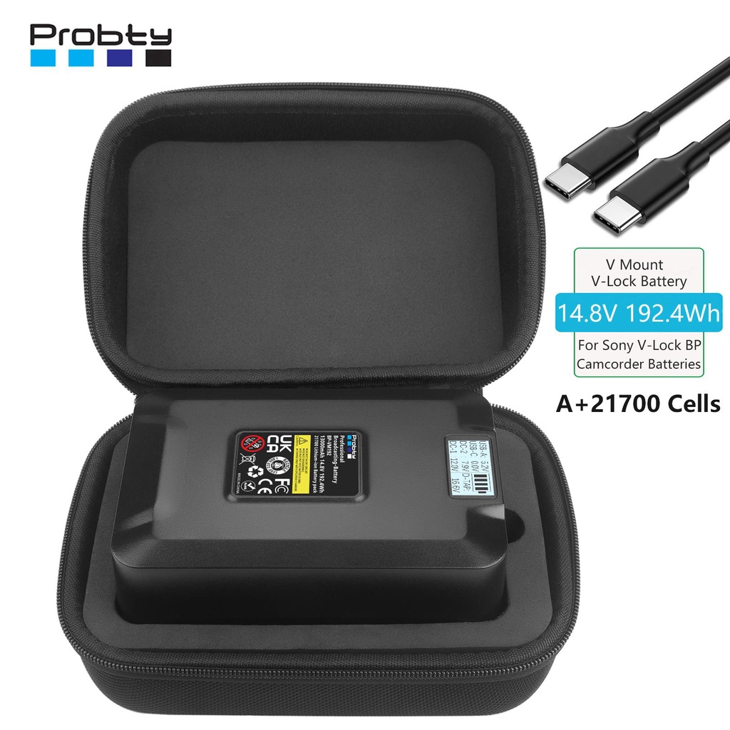 V Mount แบตเตอรี่ Power Bank 14.8V 10000MAh V ล็อค V รูปร่าง Li-Ion ...