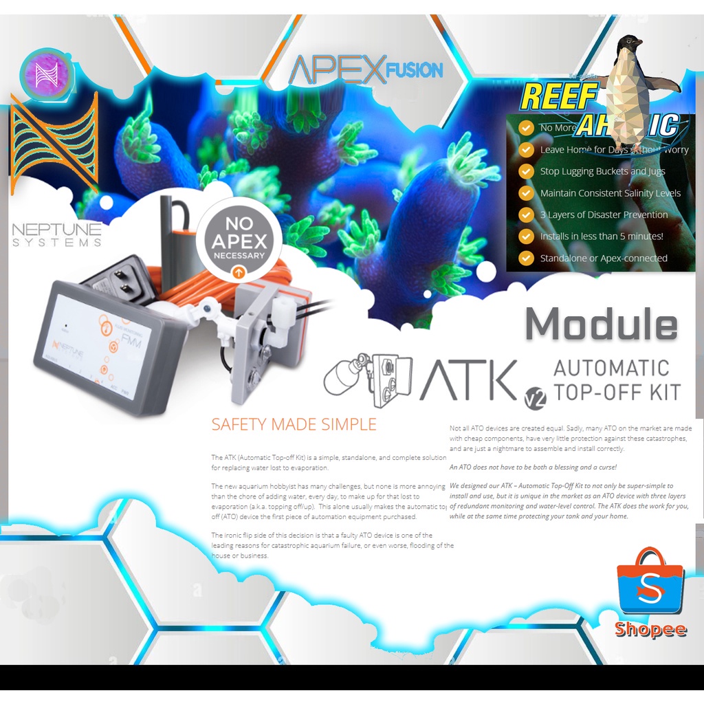 Apex ATK Automatic Top-Off Kit (FMM, Water Level , P/PSU36) ชุดเติมน้ำ ...