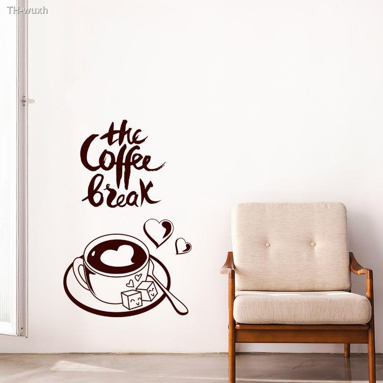 Coffee Shop Sticker Bean Decal Cafe Cup Poster Vinyl Art Wall Decals ...