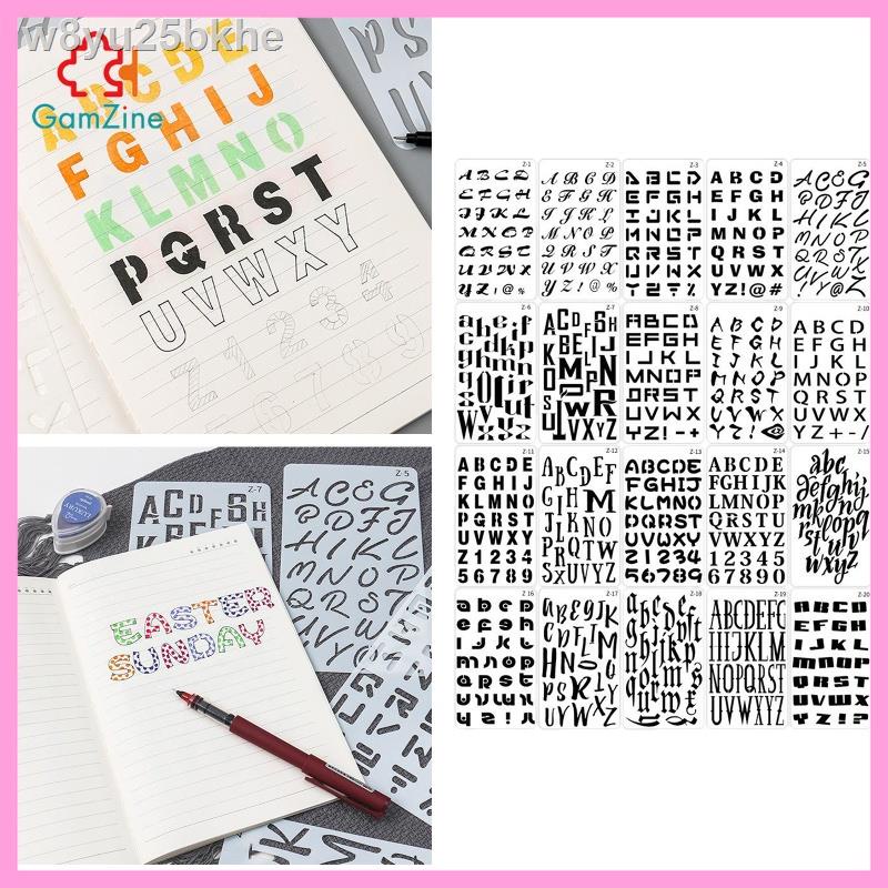 [high quality] 20 Piece Alphabet Stencil Sets Rulers Letters Number ...