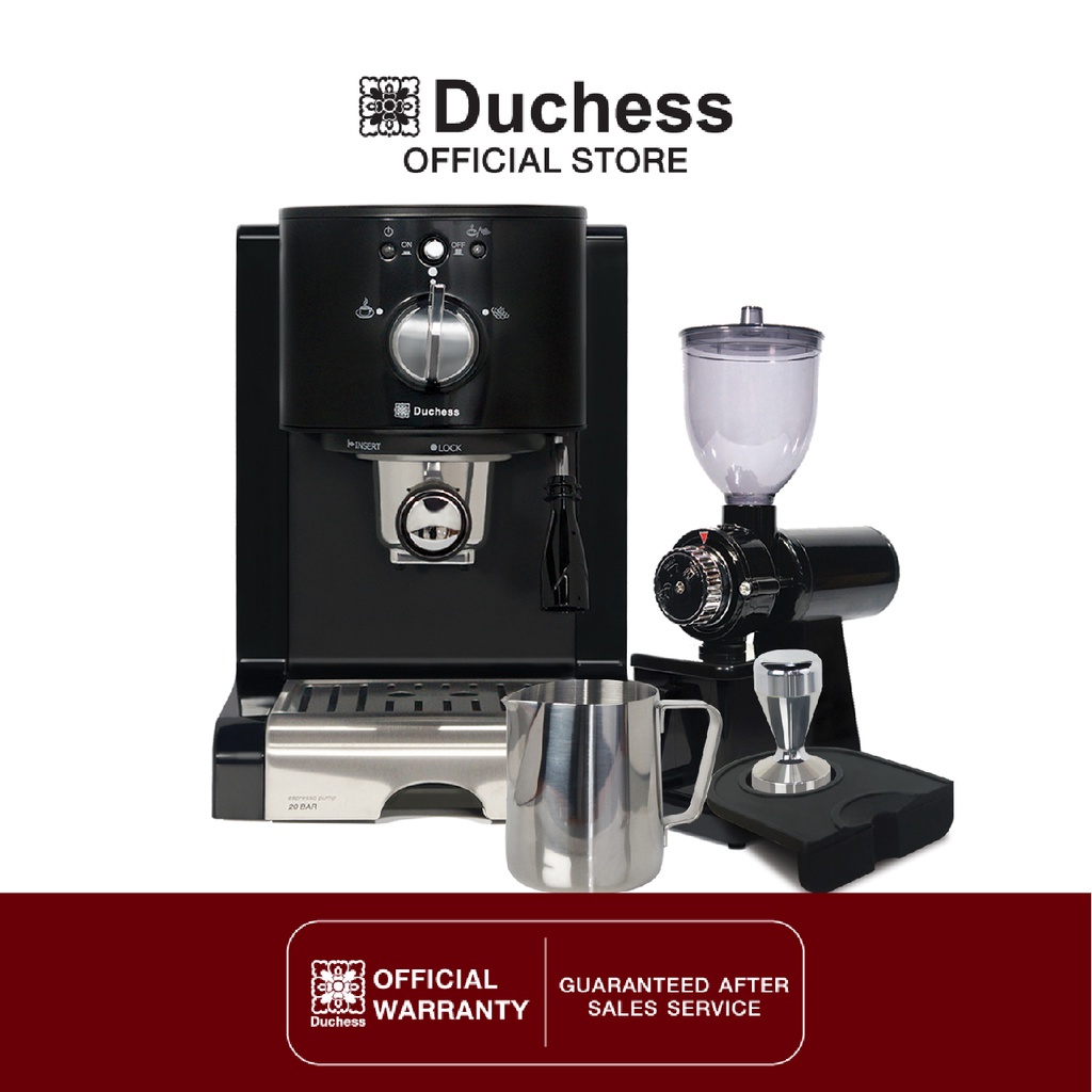 Duchess CM5000 - เครื่องชงกาแฟสด มี 3สี ให้เลือก (สีดำ/สีแดง/สีเงิน) พร้อมระบบไอน้ำทำฟองนม ...