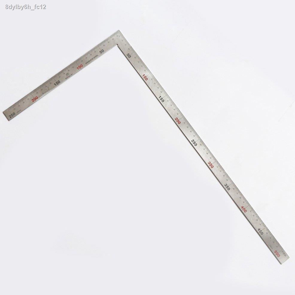 [325] Stainless Steel 90 Degree Square Ruler L-Shaped Dual Angle Side ...