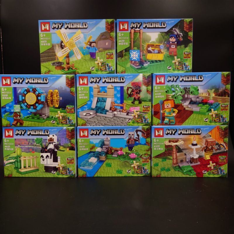 ตัวต่อ เลโก้ Sembo Block My World (Minecraft ) MG1123 รวม 8 กล่อง 8 In ...
