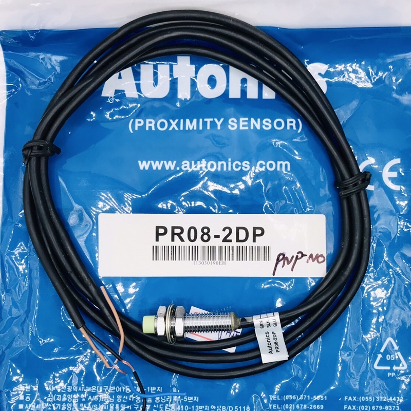 Sensor PR08-2DP(Aotonics) Sensor PRoximity Sensor หัวนูน 3สาย PNP NC ...