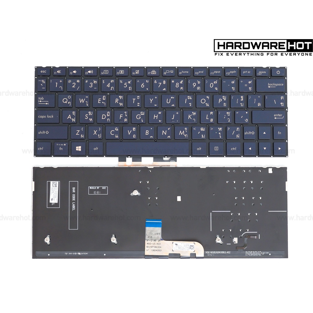 KEYBOARD ASUS ZENBOOK UX333F TH-EN สีน้ำเงิน (KEYBOARD ASUS) | Shopee ...