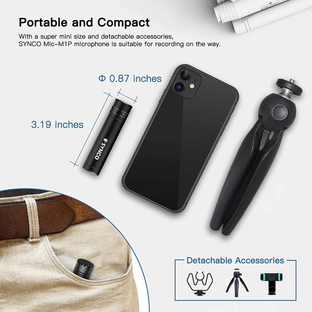 SYNCO Mic-M1P Shotgun Microphone เหมาะสำหรับสาย Content Creator บันทึกเสียงพร้อมวีดีโอได้ ...