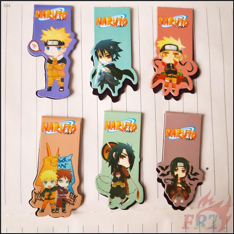 Naruto Magnetic Bookmarks 6Pcs/Set Books Marker of Page Stationery ...