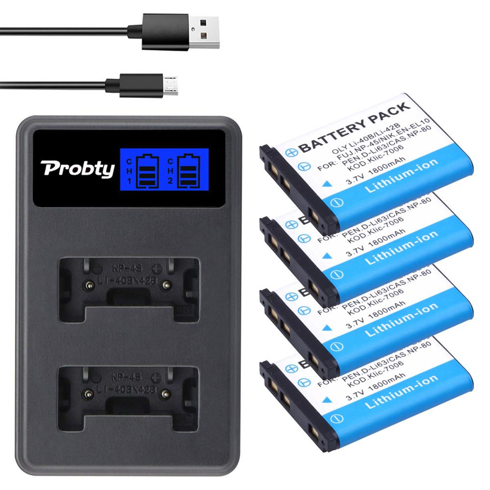 3.7V 1800MAh Li40B Li 40B Li-42B EN-EL10 EN Li-40B แบตเตอรี่กล้อง ...