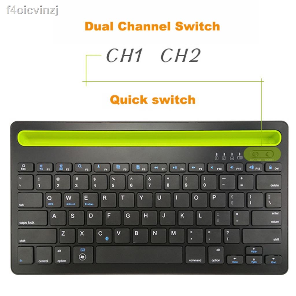 Universal Wireless Keyboard Dual Channel Bluetooth 3.0 Rechargeable 78 ...