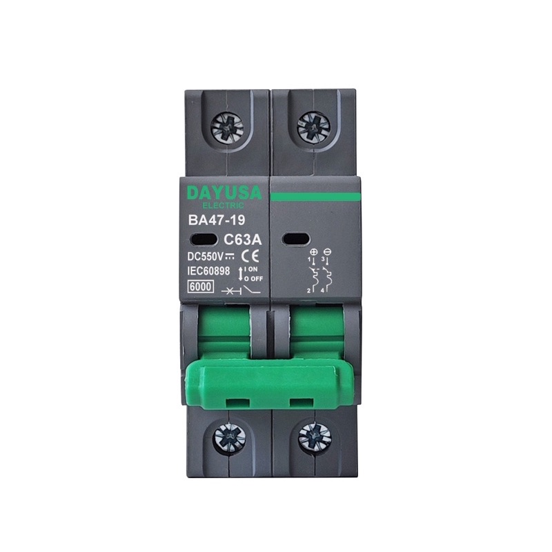 เบรกเกอร์ DC 2P 32A/63A 550v สำหรับงาน โซล่าเซลล์ รุ่น BA47-19 สินค้า ...