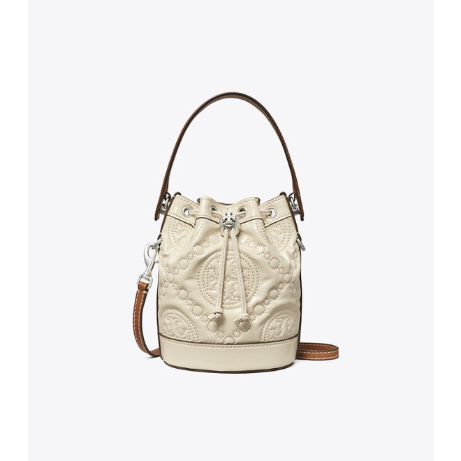 Mini T Monogram Embroidered Patent Bucket Bag | Shopee Thailand