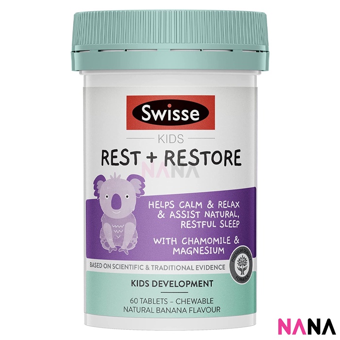 Swisse KIds Rest & Restore 60 Chewable Tablets Banana Flavour | Shopee ...