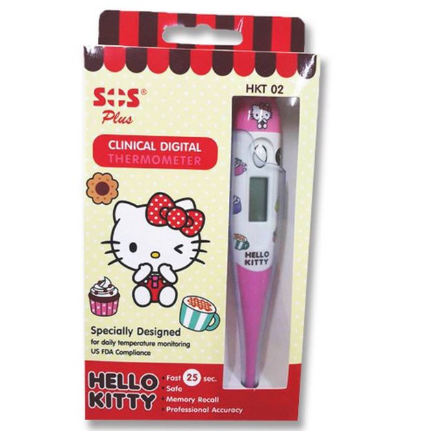 SOS Plus Clinical Digital Thermometer Hello Kitty เอสโอเอส พลัส ...