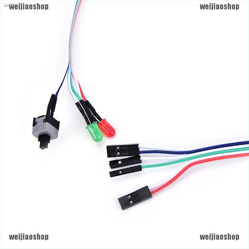 ♤๑Weijiao2☆ Case Desktop Atx Power On Switch Cable Reset With Hdd Led ...