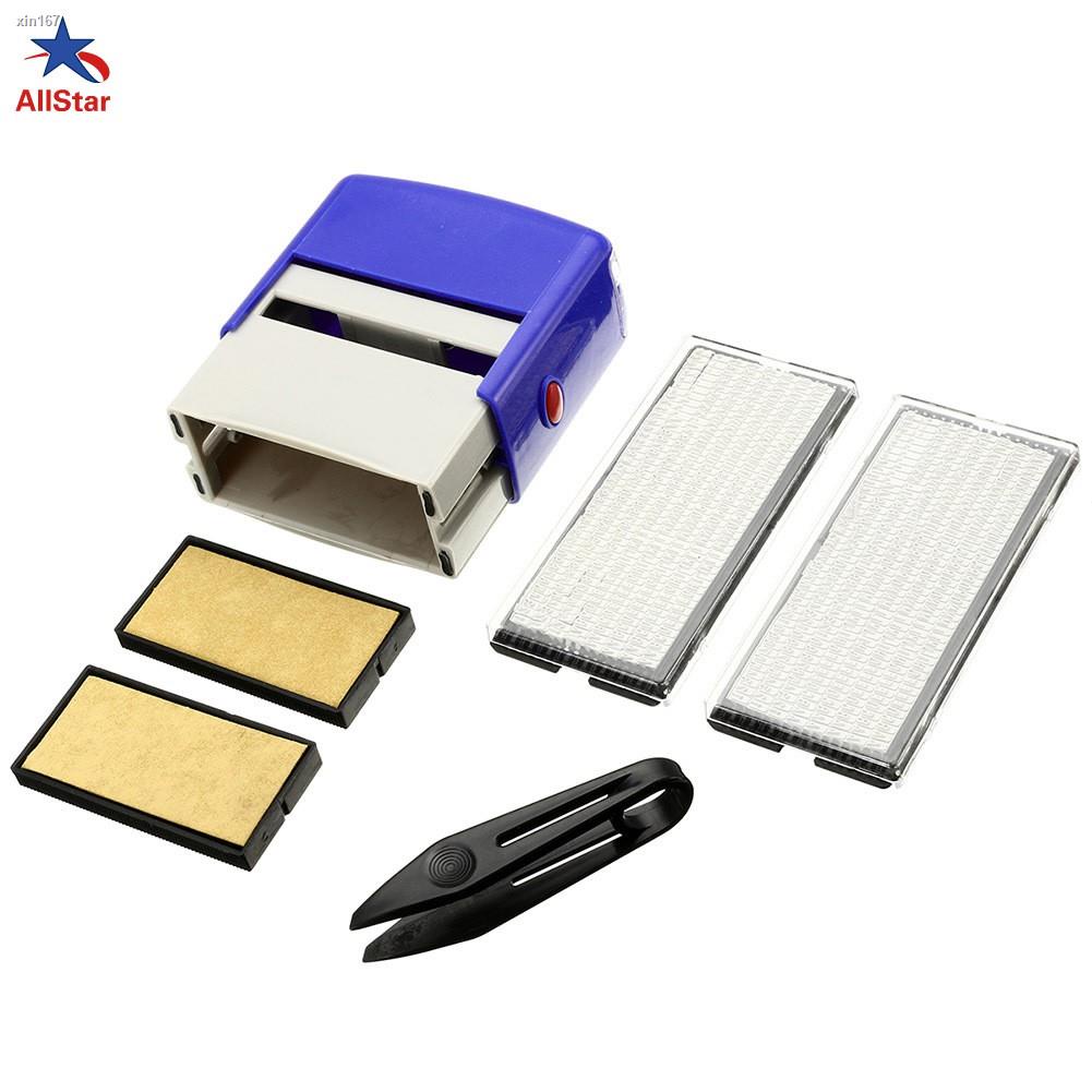1 Pcs Custom Personalised Self Inking Rubber Stamp Kit Business Name ...