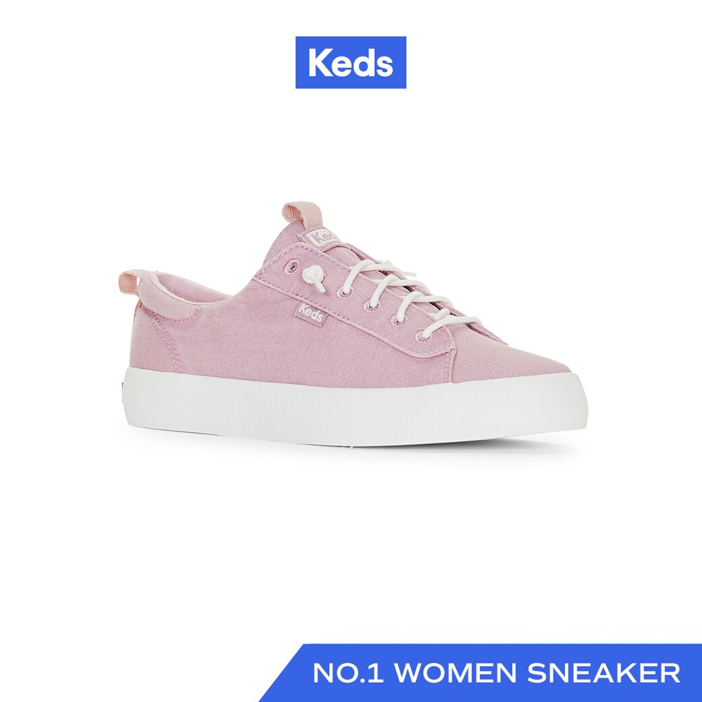 KEDS รองเท้าผ้าใบ แบบผูกเชือก รุ่น KICKBACK CANVAS สีชมพู ( WF67417 ) | Shopee Thailand