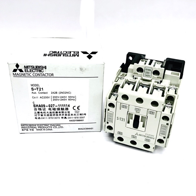 Magnetic S-T21 แม็กเนติก MITSUBISHI 2NO 2NC 32A Coi 200~240V มีสินค้าพร้อมจัดส่งในไทย | Shopee ...