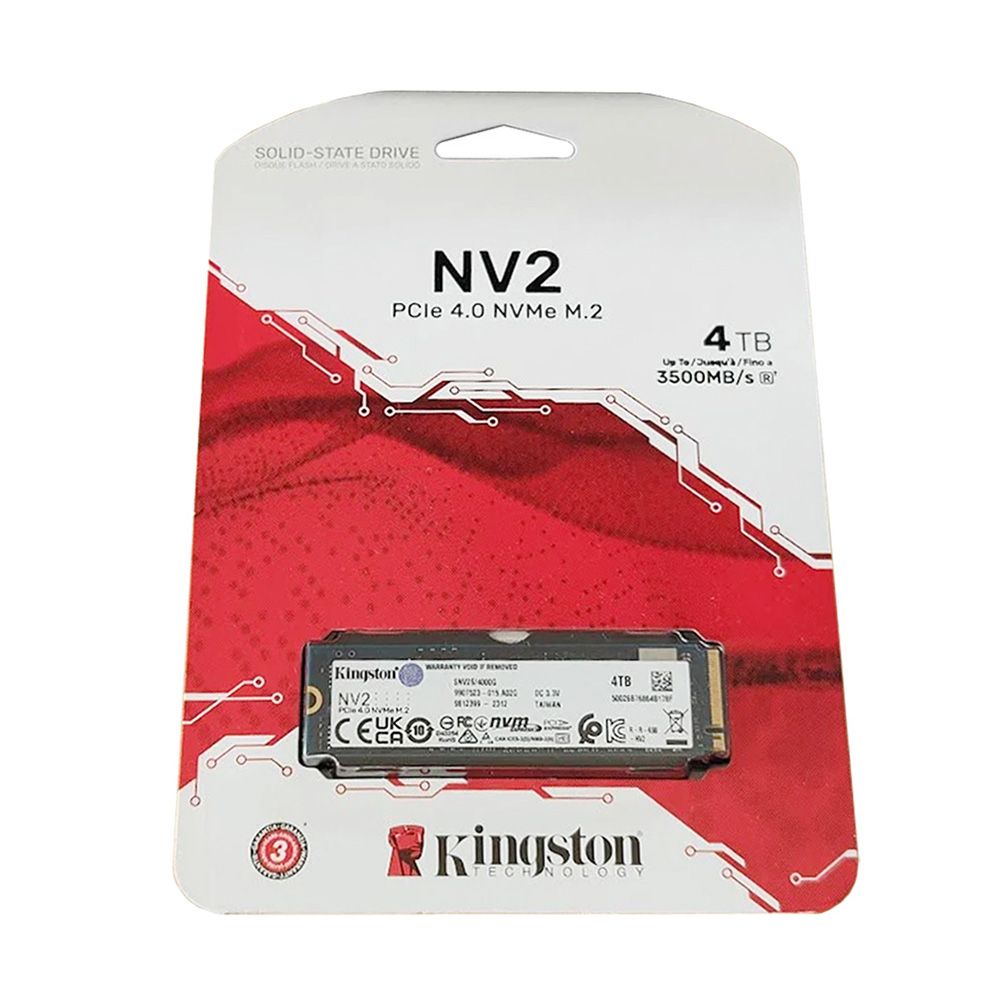 Kingston NV2 4TB PCIe 4.0 NVMe M.2 2280 SSD, SNV2S/4000G (R:3500MB/s W:2800MB/s) | Shopee Thailand