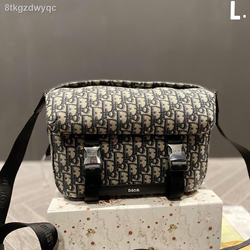 Dior (พร้อมกล่อง) EXPLORER Messenger Bag Beige and Black Print Men s ...
