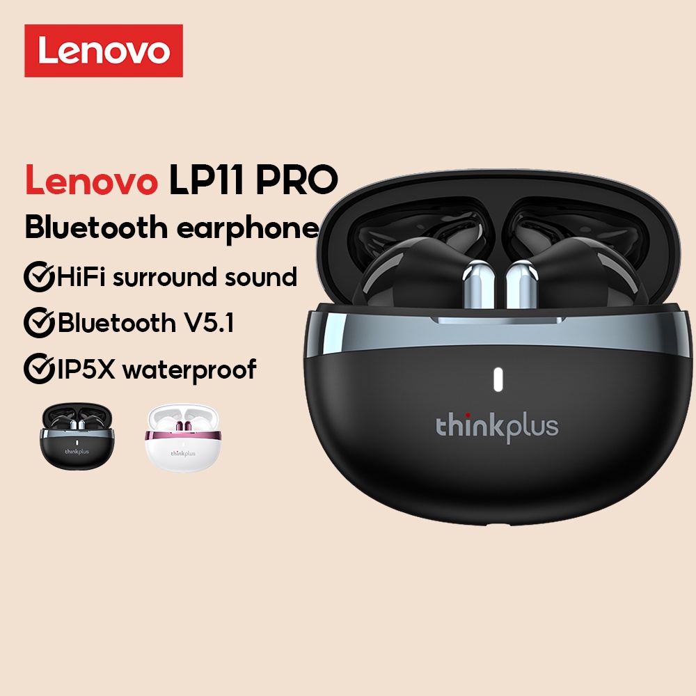 Lenovo ใหม่ LP11 หูฟังบลูทูธไร้สาย ลดเสียงรบกวน HD ไมโครโฟนสเตอริโอ 5.1 สําหรับเล่นเกม | Shopee ...
