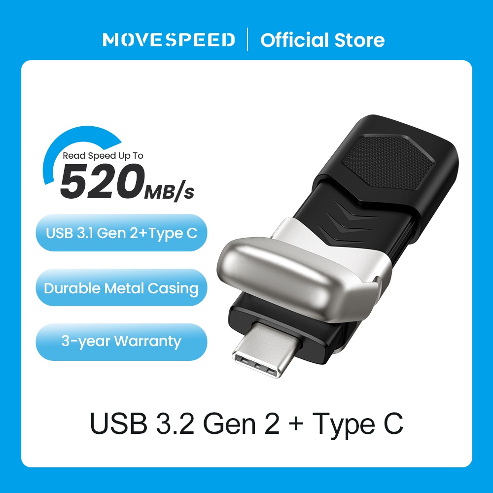 MOVESPEED USB Flash Drive 3.2 Gen 2 Type C Pen Drive 1TB 128GB 256GB ...