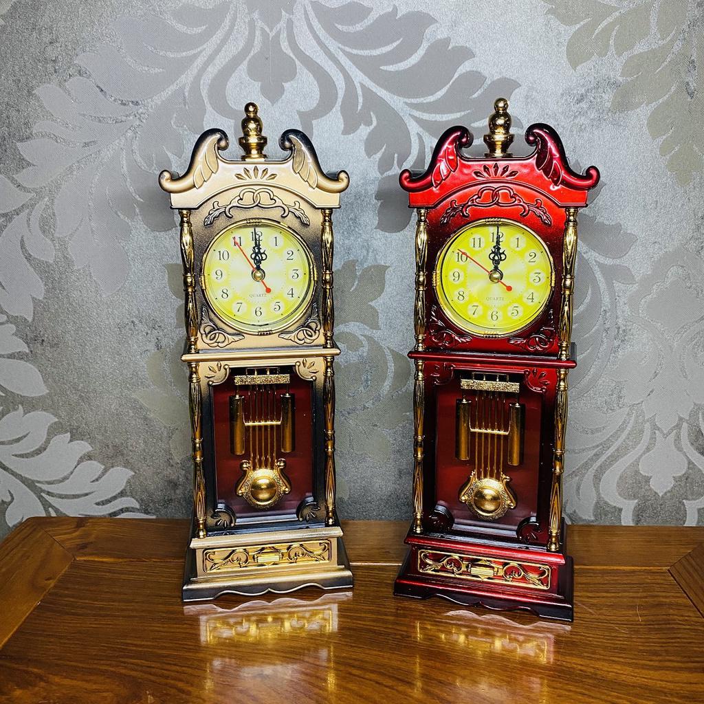 VMTM ☃♚ชะตากรรมบ้านย้อนยุคสไตล์ยุโรปนาฬิกาเงียบสถานีนาฬิกาไวน์แดงบรอนซ์ ...