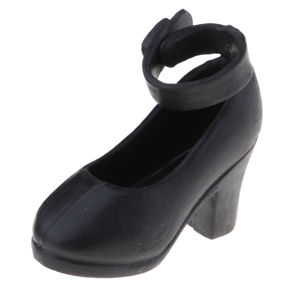 Fashion 1/6 BJD Dolls Shoes Ankle Belt Outfit for 12inch Dolls Black ...
