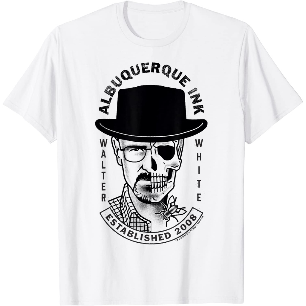 เสื้อยืด Breaking Bad Albuquerque Ink Walter White Skull Face Split ...