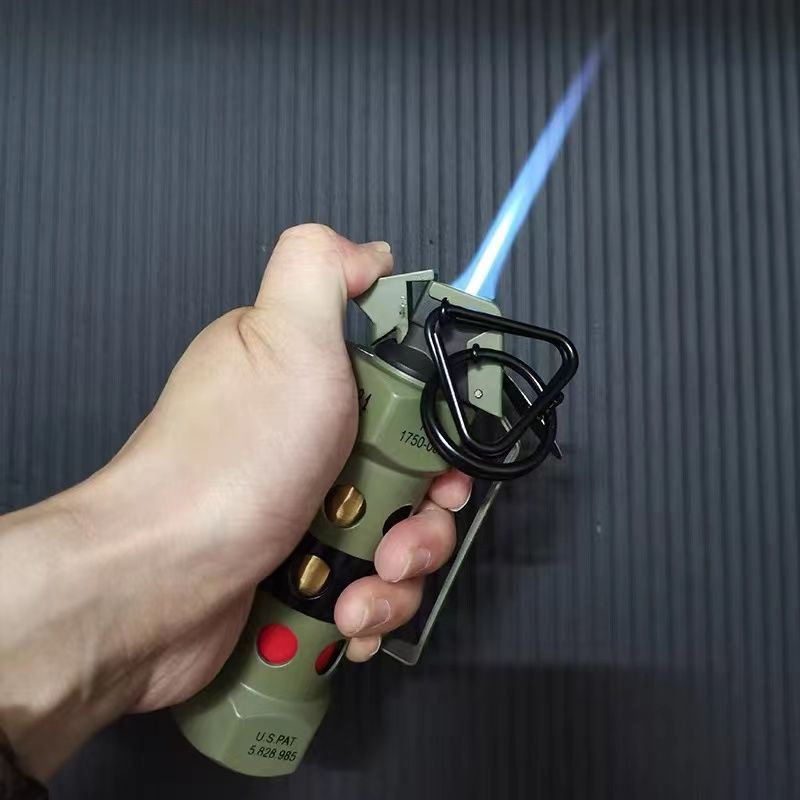 Creative รุ่น Grenade Grenade Windproof เปลวไฟสีฟ้าไฟแช็กบุคลิกภาพ Full ...
