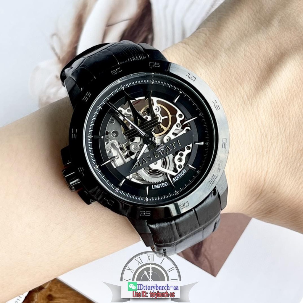 Maserati man's skeleton mechanical automatic watch versatile runway ...