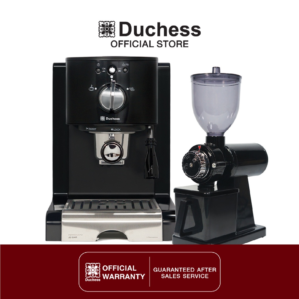Duchess CM5000 - เครื่องชงกาแฟสด มี 3สี ให้เลือก (สีดำ/สีแดง/สีเงิน) พร้อมระบบไอน้ำทำฟองนม ...
