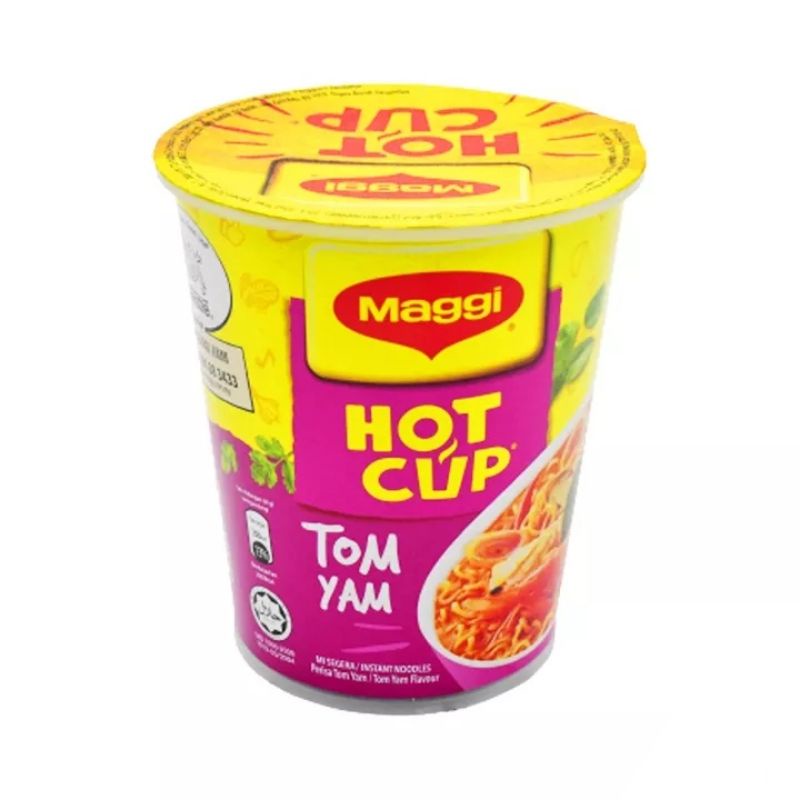 10 Cups Maggi Tom Yam Hot Cup Instant Noodles 61g | Shopee Thailand
