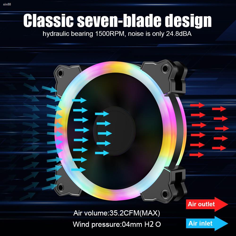 Segotep GE-12 RGB Fan 120mm Silent Dual Aperture ARGB Fan PC Case ...
