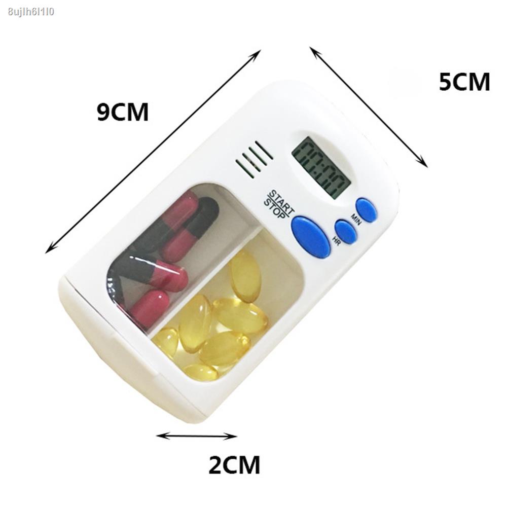 New Electric Pill Box Dispenser With Alarm Timer Clock Reminder ...