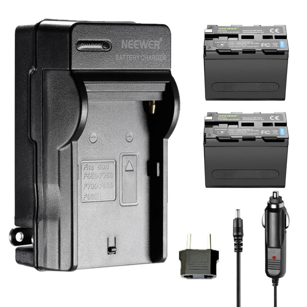 Neewer 2ชิ้น7800MAh เปลี่ยนแบตเตอรี่สำหรับ Sony แบตเตอรี่ Li-Ion NP ...