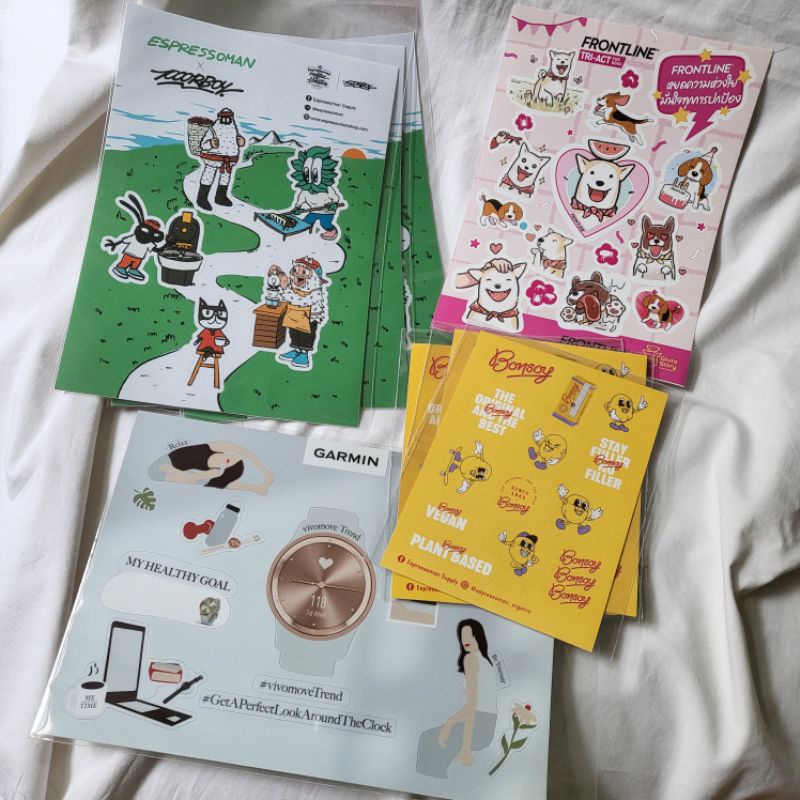 sticker KFC Jecksbkk espressoman 1000RBOY bonsoy Gluta story Garmin ...