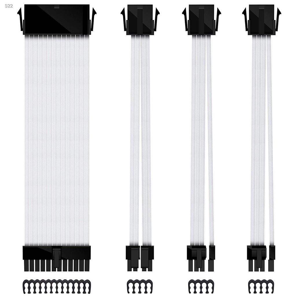 EZDIY-FAB PSU Cable Extension Sleeved, GPU PC Power Supply Soft Nylon ...