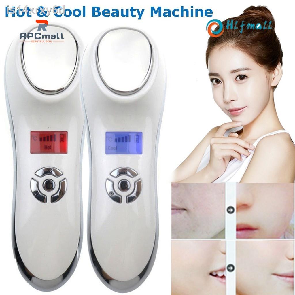 Ice Fire Ultrasonic Ultrasound Hot Cold Hammer Skin Face Tighten Beauty ...