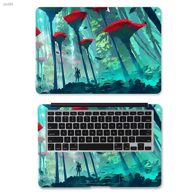 ☽♦Cartoon illustration hand-painted laptop skin stickers, computer ...